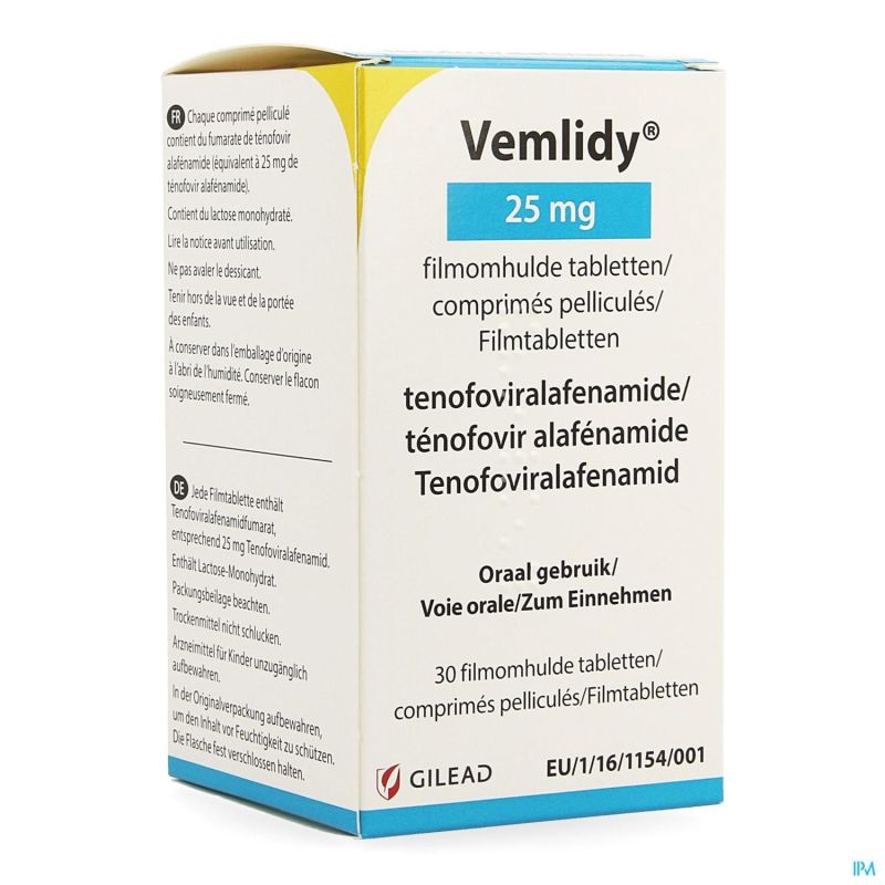 Vemlidy 25mg Comp Pell 30 X 25mg Flacon