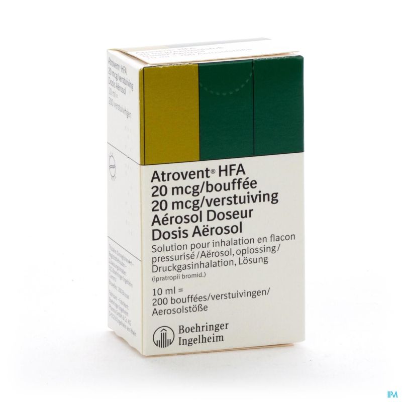 Atrovent Hfa Aerosol Doseur 10ml 200 X 0,002mg