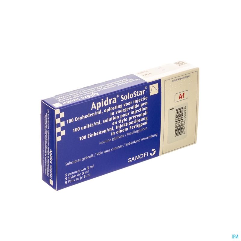 Apidra 100 U/ml Sol Inj En Stylo Prempl 5x3ml