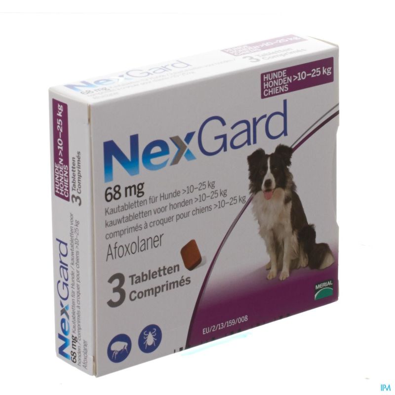 Nexgard 68mg l 10-25kg Comp Croq 3
