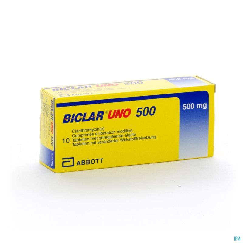 Biclar Uno Comp 10 X 500mg