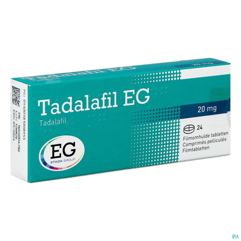 Tadalafil EG 20Mg Comp Pell 24 X 20Mg