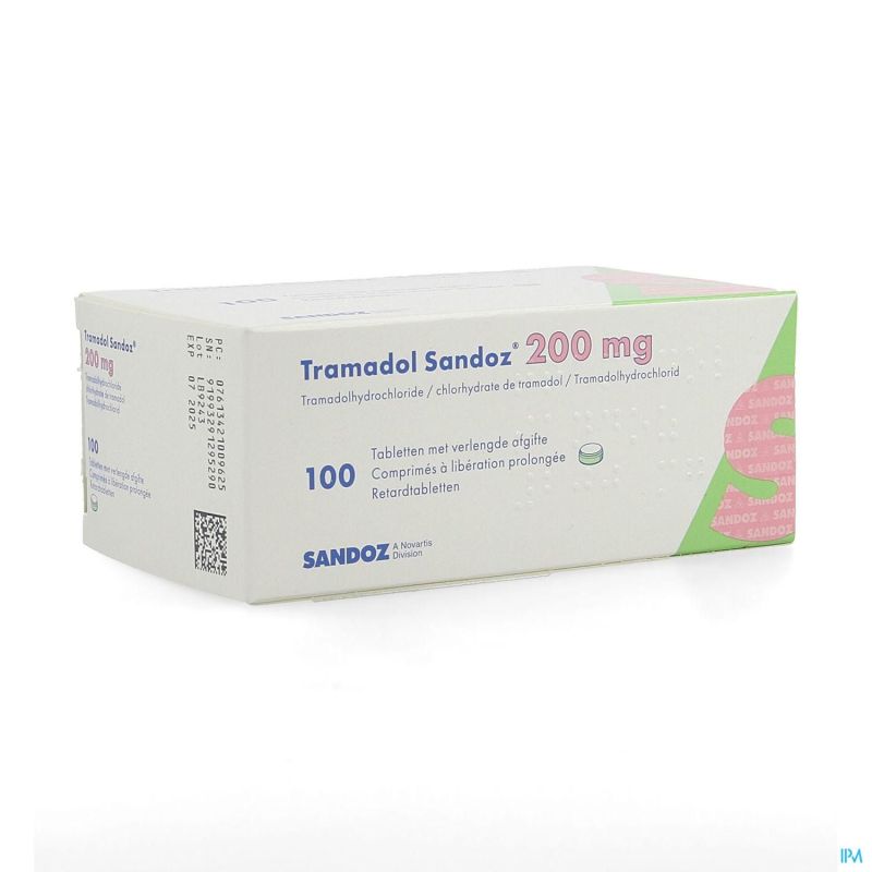 Tramadol 200 Sandoz Comp Liberat Prol 100 X 200mg