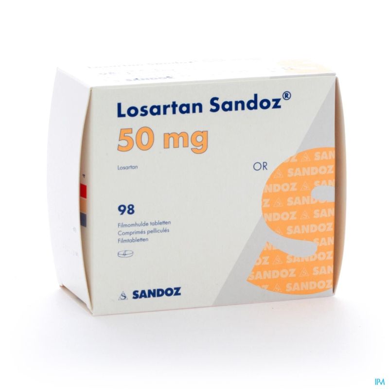 Losartan Sandoz 50mg Tabl 98 X 50mg