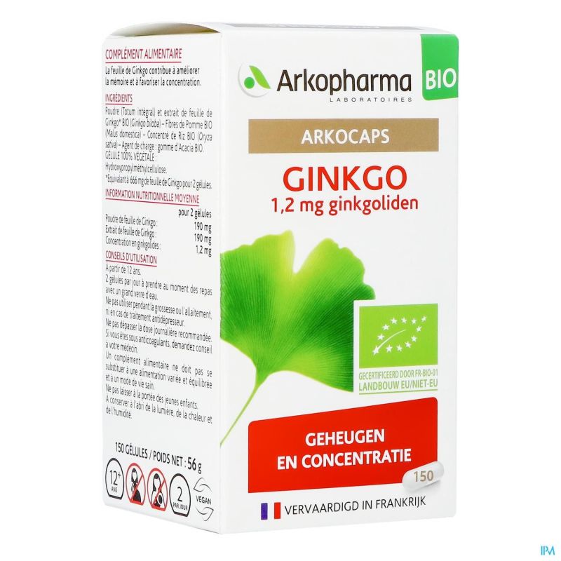 Arkogelules Ginkgo Bio Caps 150