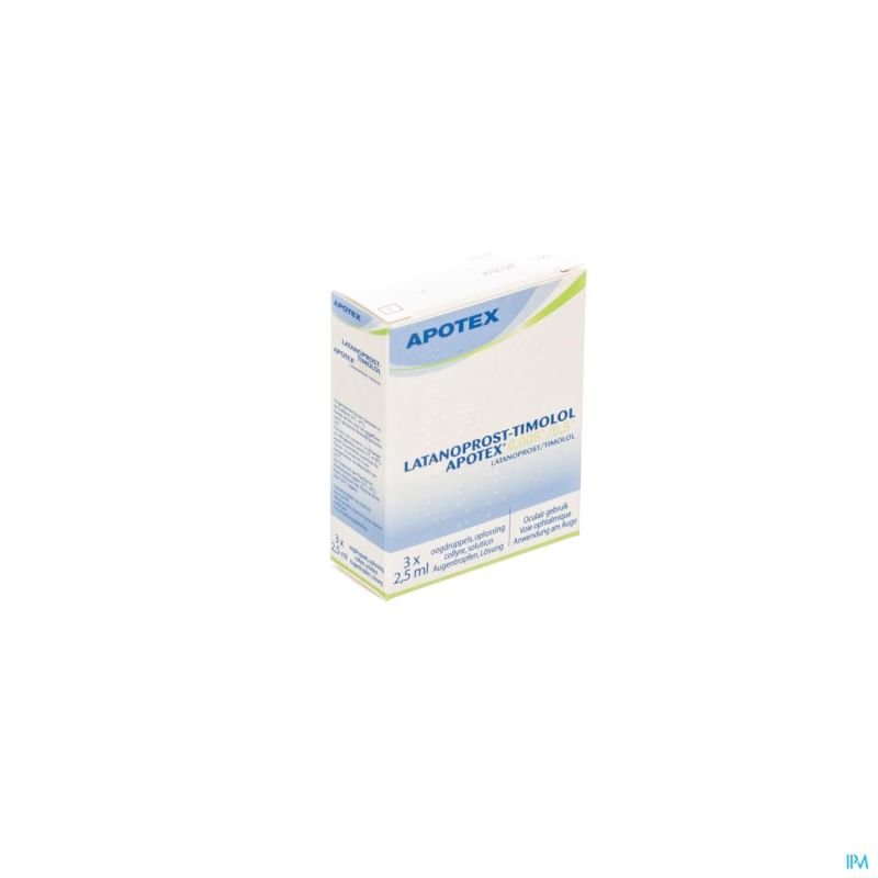 Latanoprost Timolol Apotex 50mcg 3cont Pipet 2,5ml