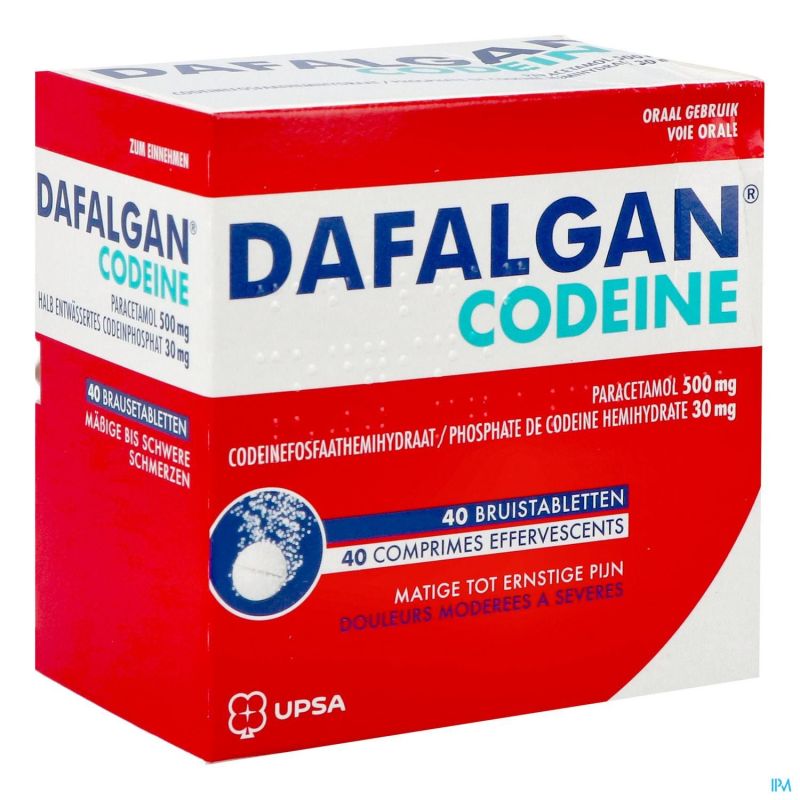 Dafalgan Codeine 500mg/30mg Comp Efferv. 40