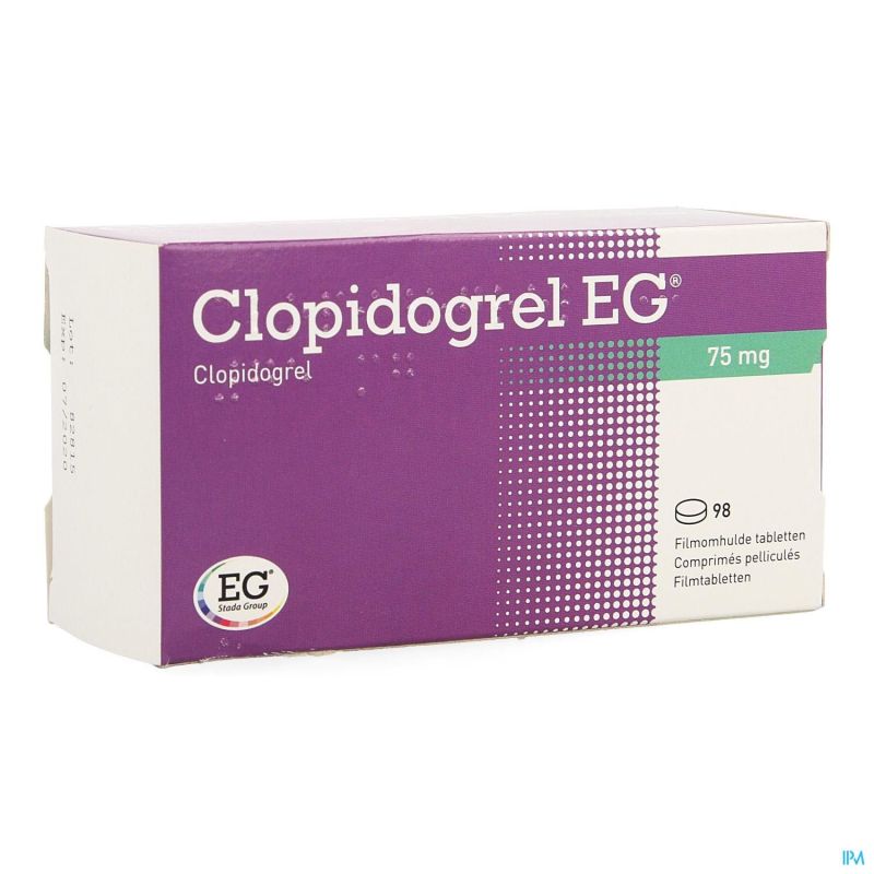 Clopidogrel EG 75 Mg Comp Pell 98 X 75 Mg