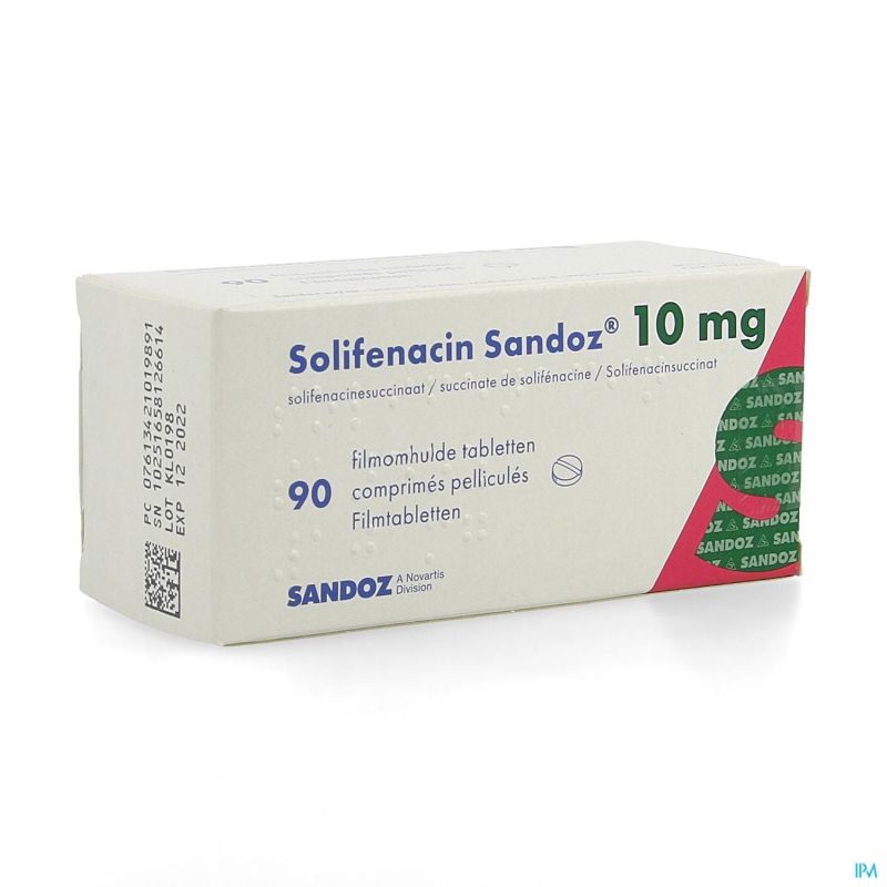 Solifenacin Sandoz 10mg Comp Pell 90 X 10mg