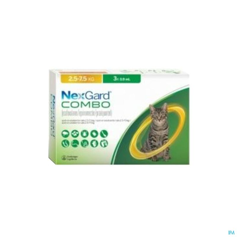 Nexgard Combo Spot-on Chat 2,5-7,5kg Sol 3x0,9ml