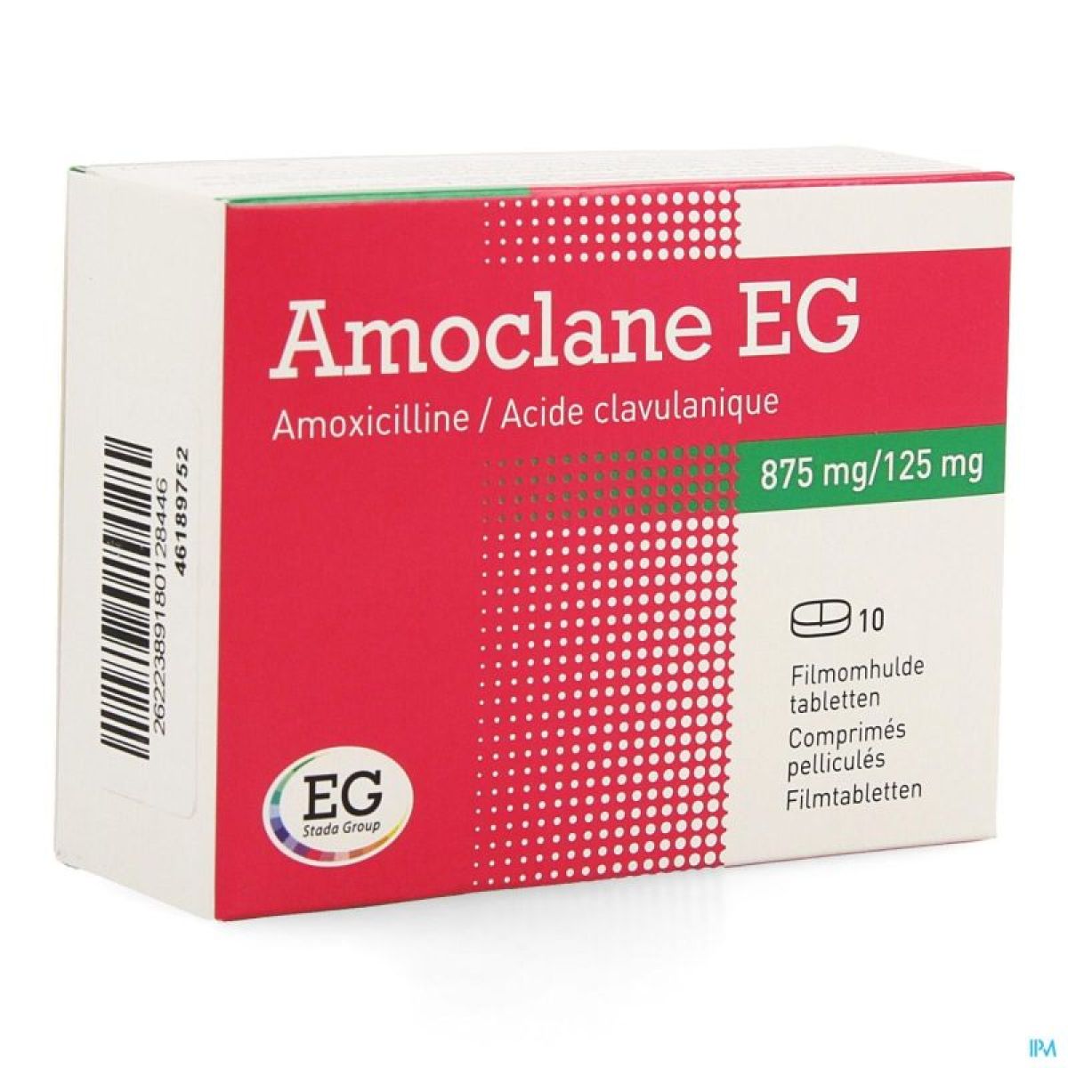 Amoclane EG 875Mg/125Mg Comp Pell 10