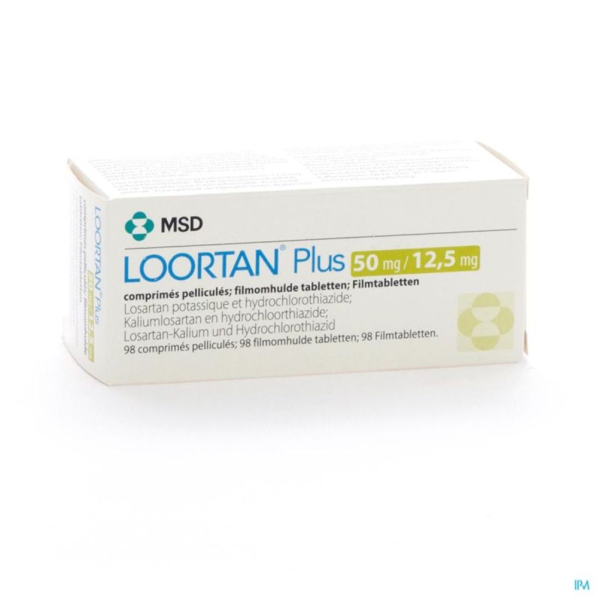 Loortan Plus 50mg/12,5mg Comp Pell 98