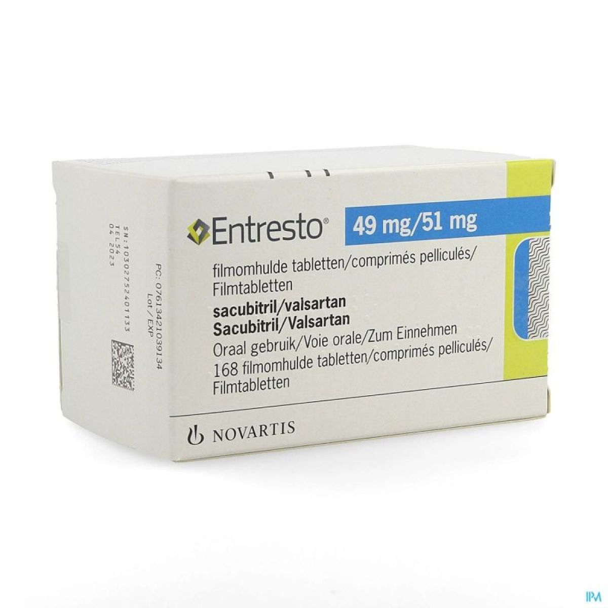 Entresto 49mg/ 51mg Comp Pell 168