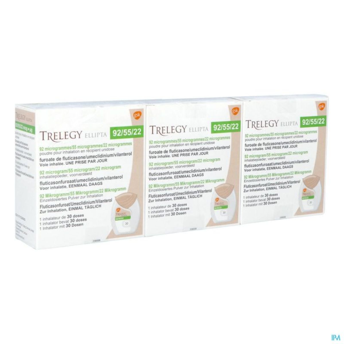 Trelegy Ellipta 92mcg/55mcg/22mcg Pdr Inhal 90dose