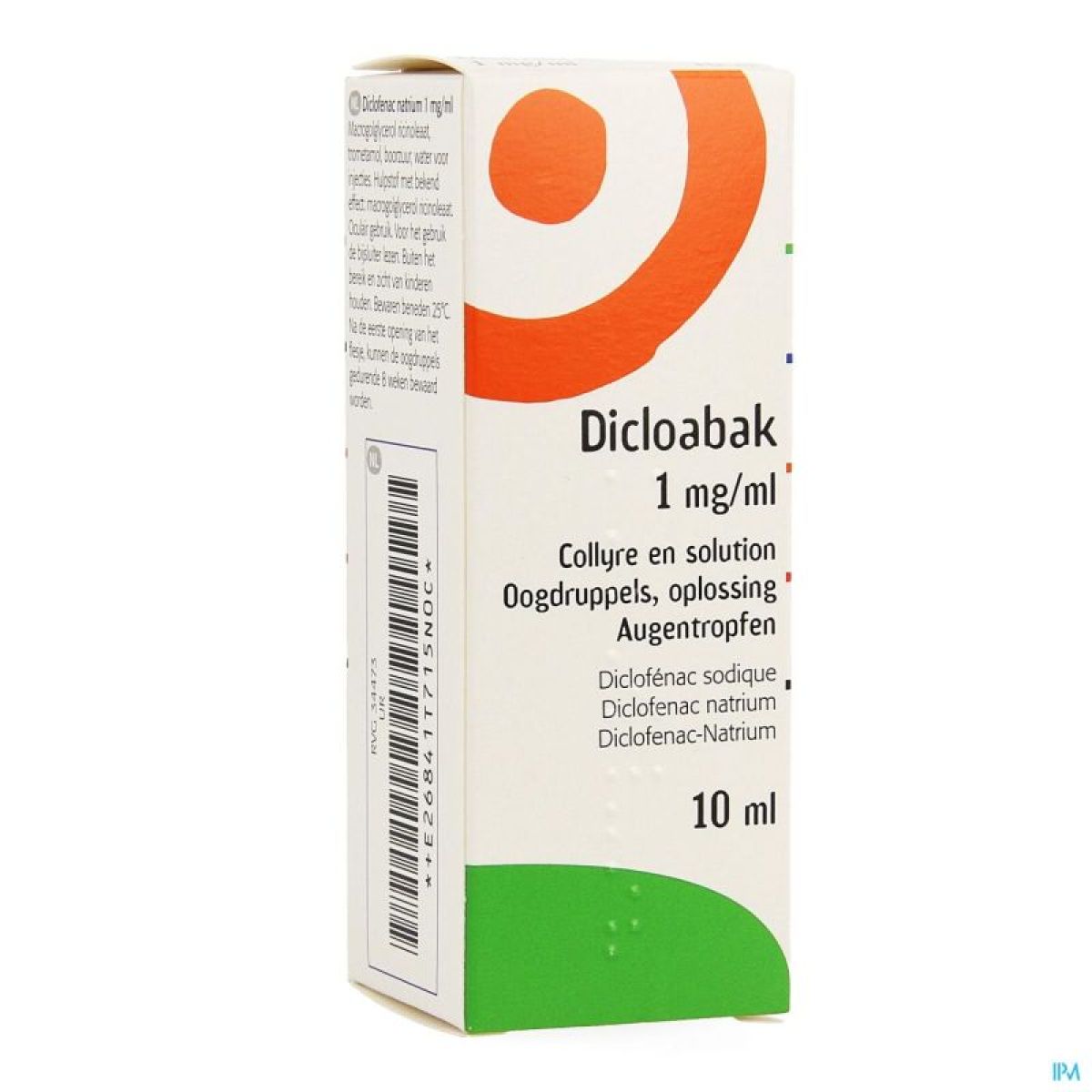 Dicloabak 1mg/ml Collyre En Sol 10ml 0,1%