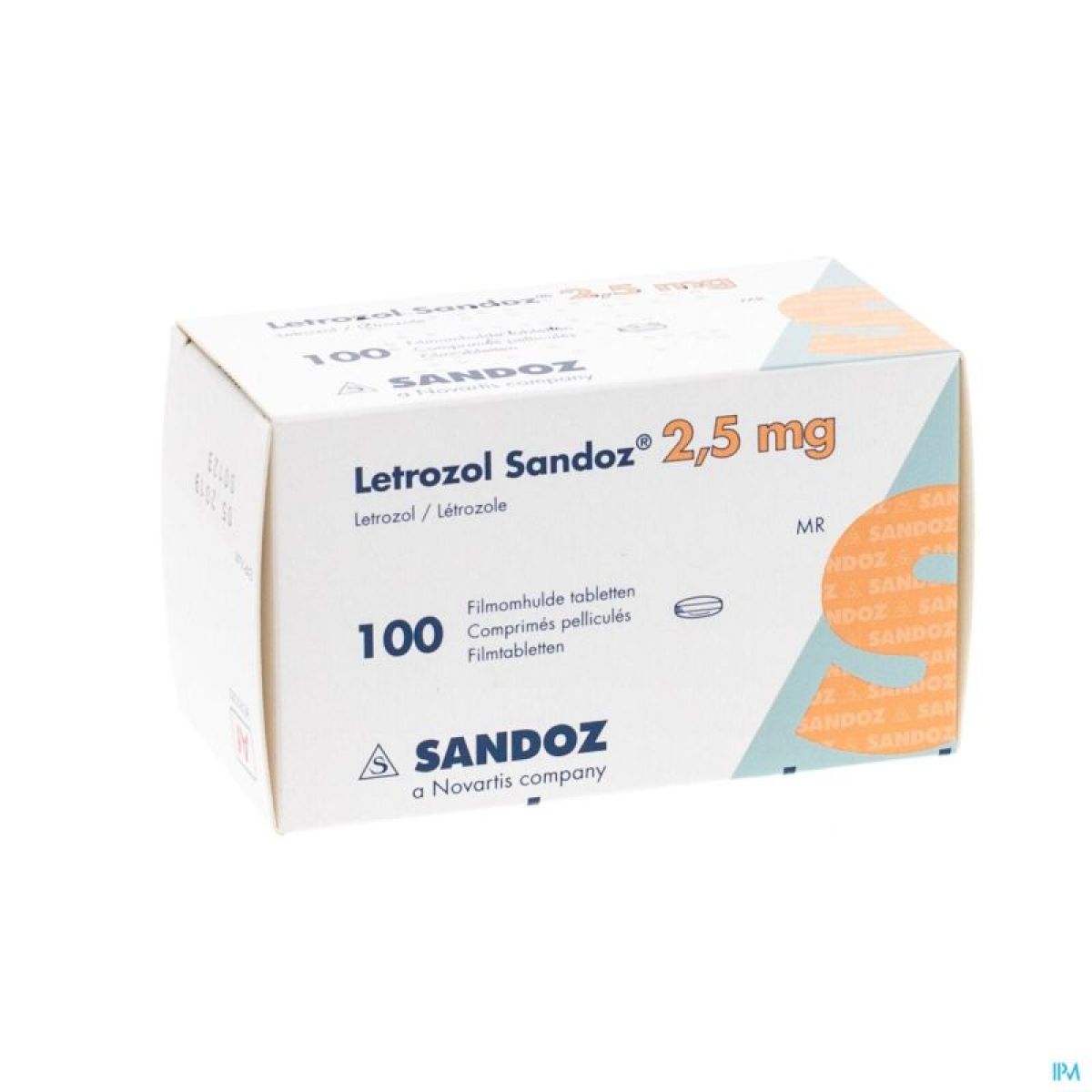 Letrozol Sandoz 2,5mg Comp Pell 100 X 2,5mg