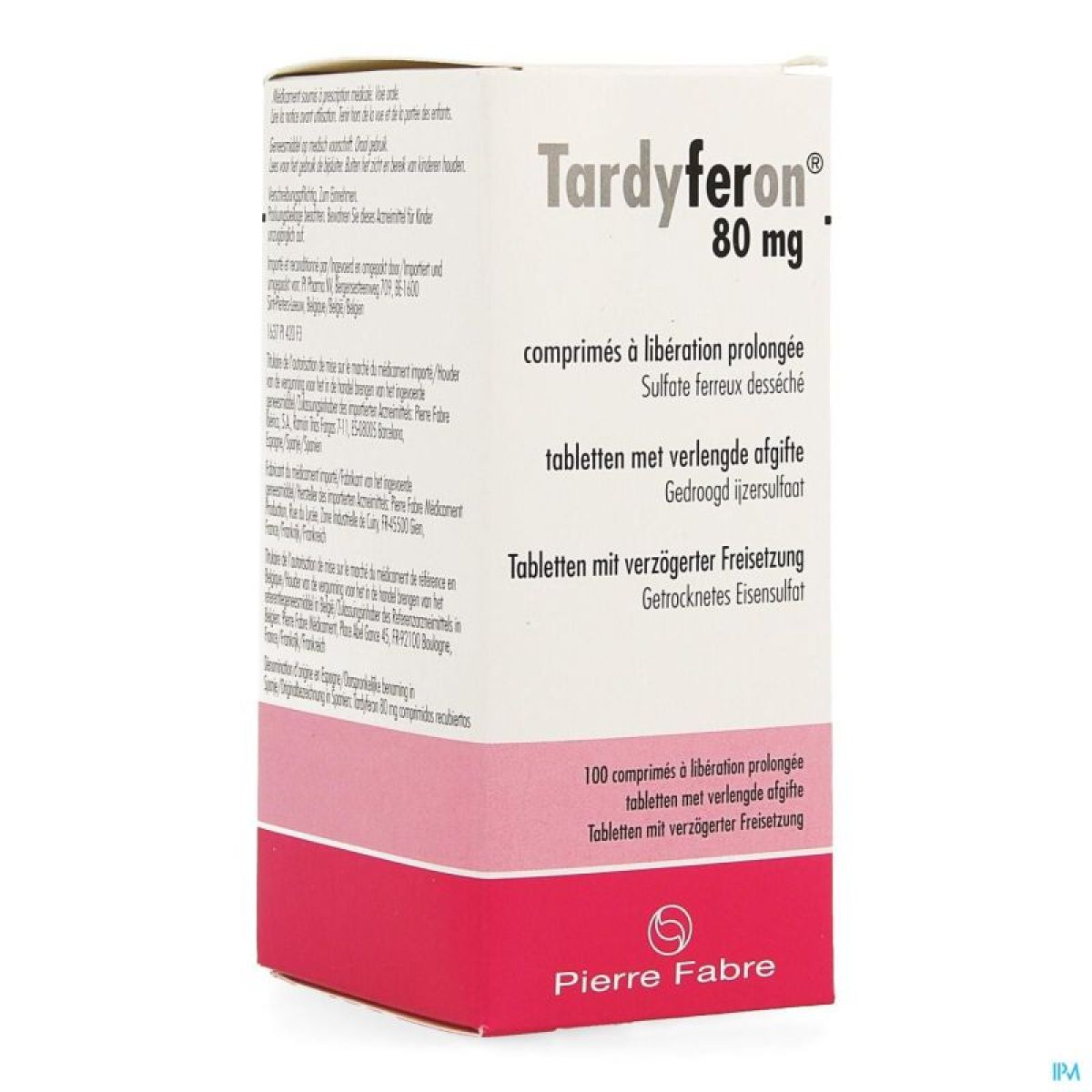 Tardyferon 80mg Lib.prolongee Comp 100 X 80mg Pip