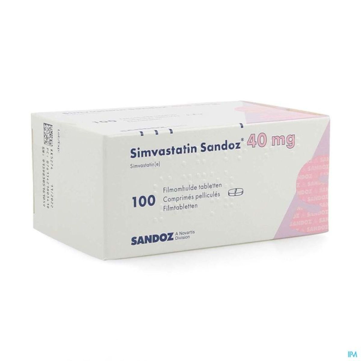 Simvastatin Sandoz 40mg Comp 100 Alu/pvc