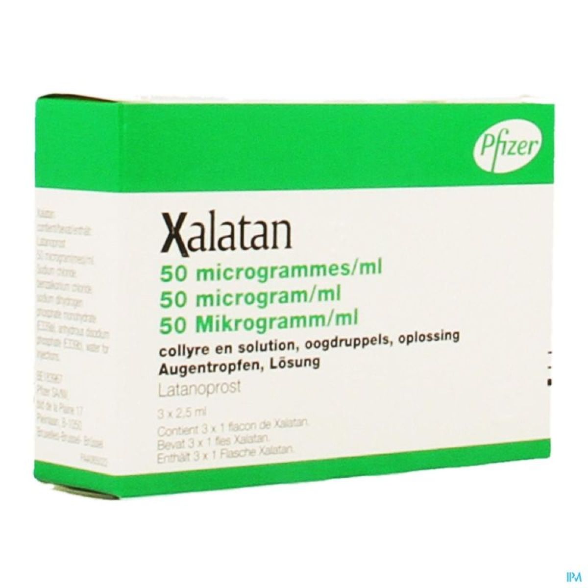 Xalatan 0,005 % Collyre 3x2,5ml